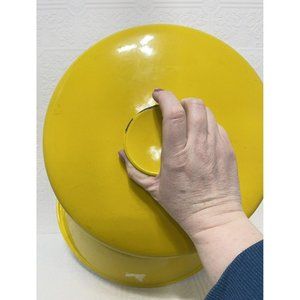 Kitchen | Large Yellow Enamel Cast Iron Stock Pot Dutch Oven Mcm ...